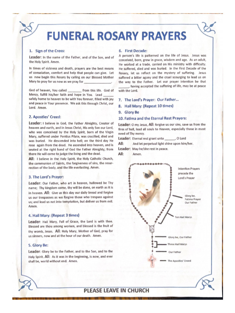 Funeral Rosary Prayers | PDF