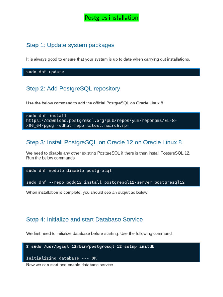 Postgre Install | PDF