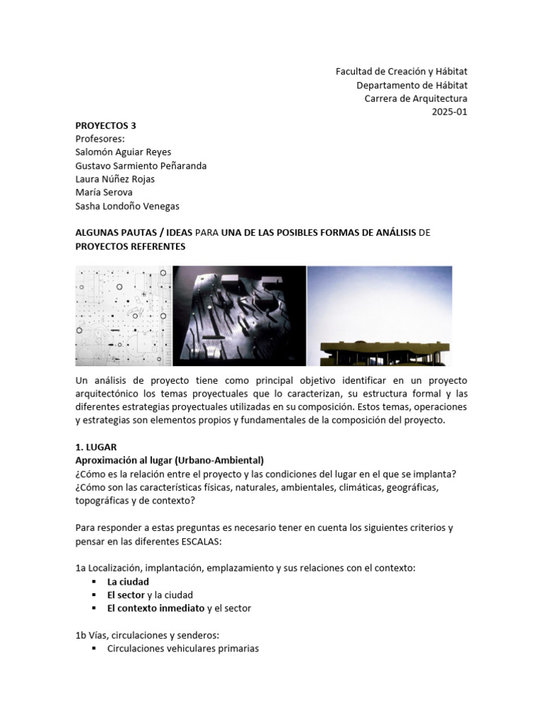 01 Análisis de Proyecto P3 2025-1 | PDF