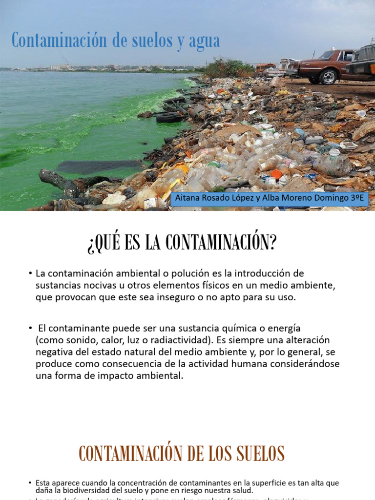 Contaminación de aguas y suelos | PDF | Contaminación | Agua