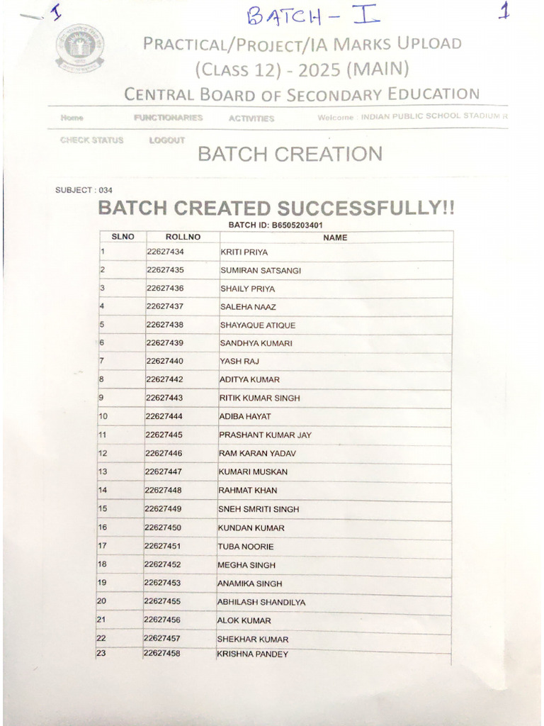 Music Practical (Batches) | PDF