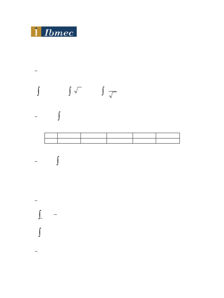 10 Lista de C Lculo Num Rico | PDF | Integrante | Cálculo