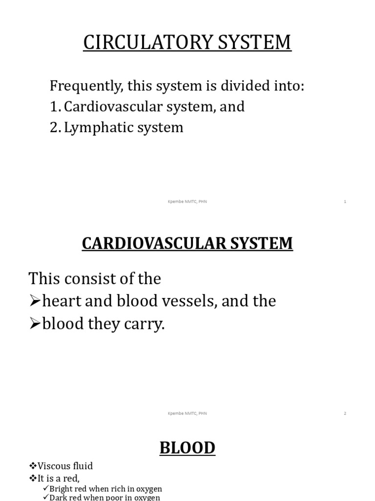 5A Circulatory System-Blood For PHN Students | PDF | Blood Type | Red Blood Cell