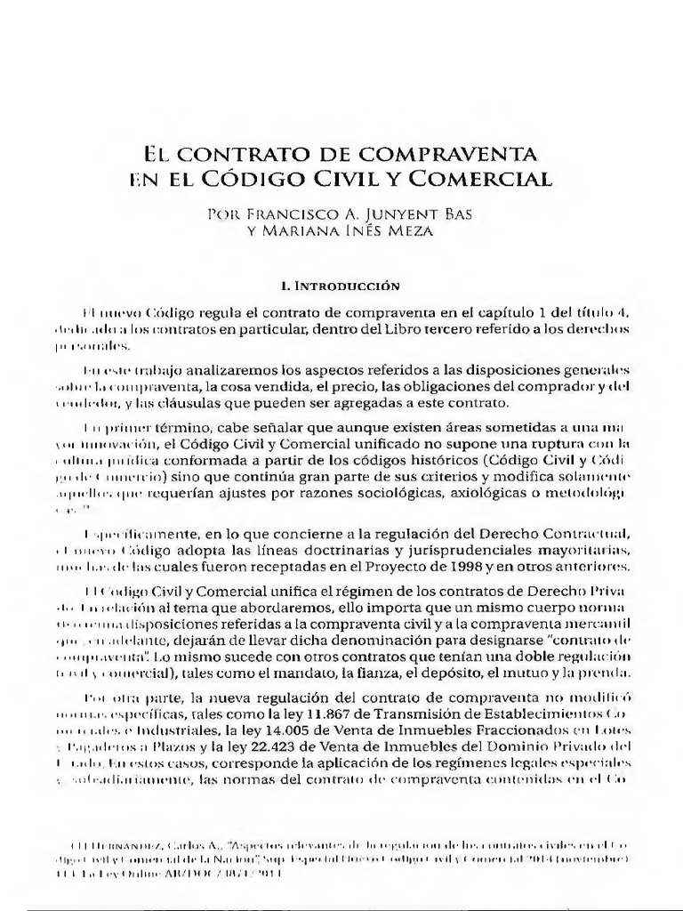 JUNYENT BAS Compraventa | PDF | Propiedad | Ley de obligaciones