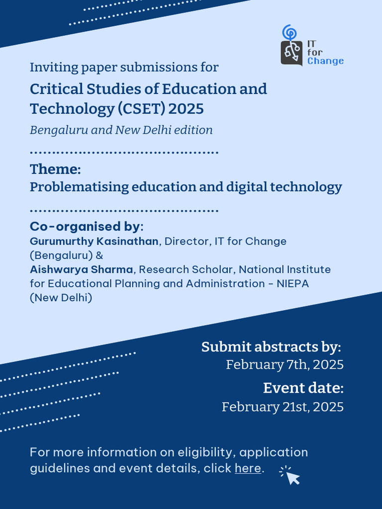CSET 2025: Call for Abstracts | PDF