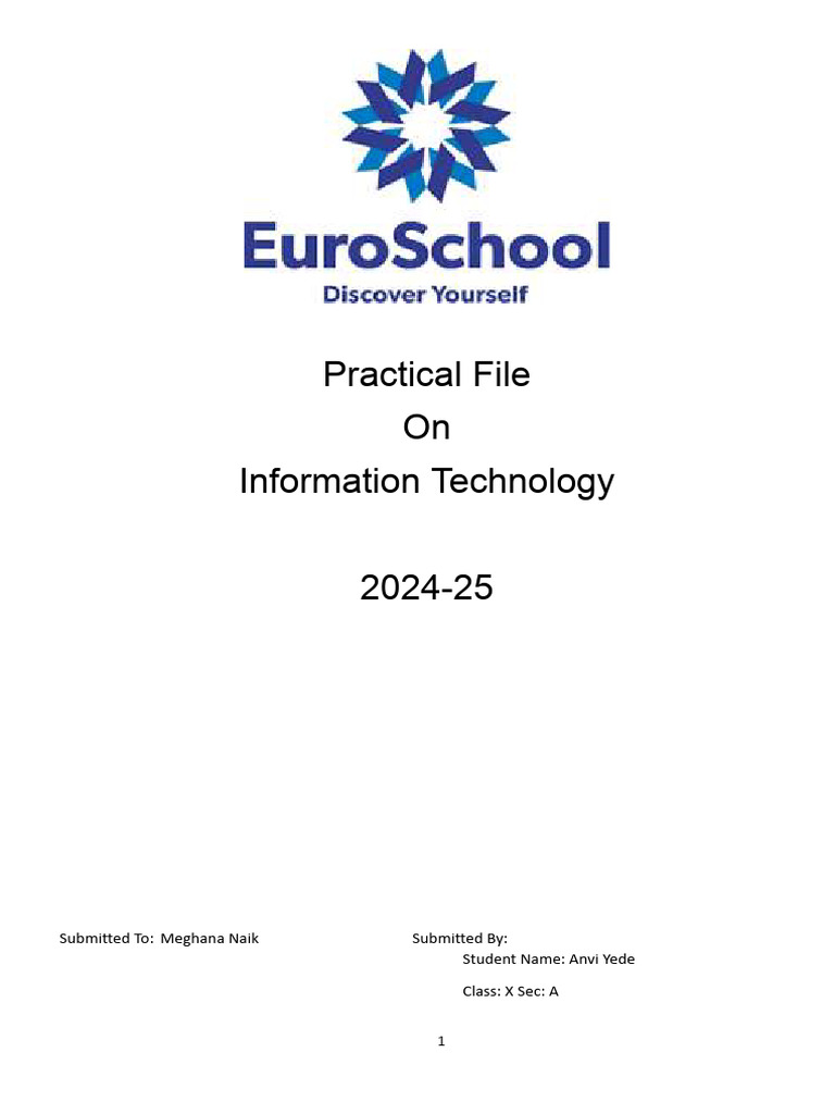 Grade10 - Practical File .Docx - Compressed | PDF | Spreadsheet ...