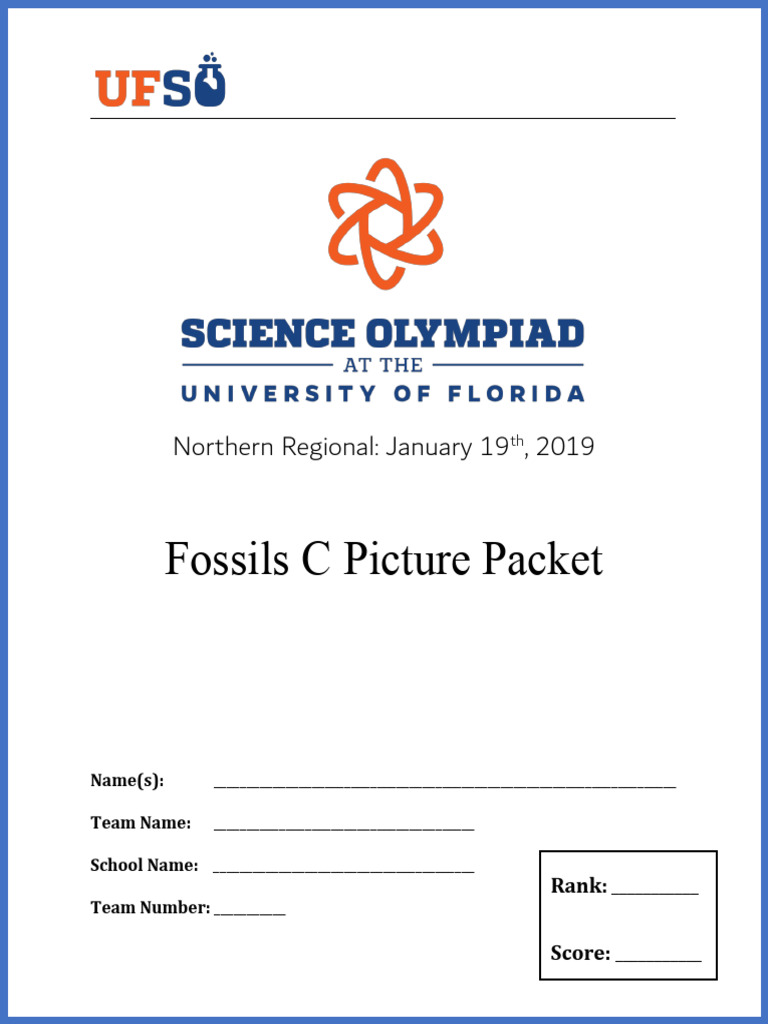 Fossils C Competition Packet | PDF
