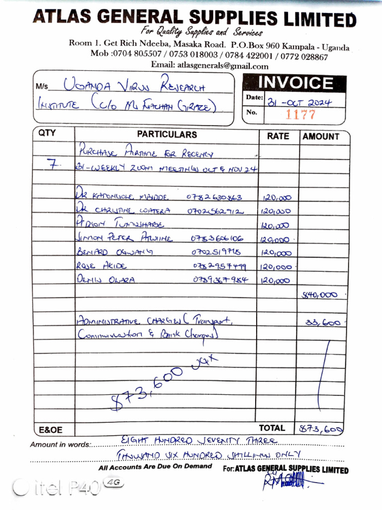 Invoice Airtime Zoom Meetings | PDF