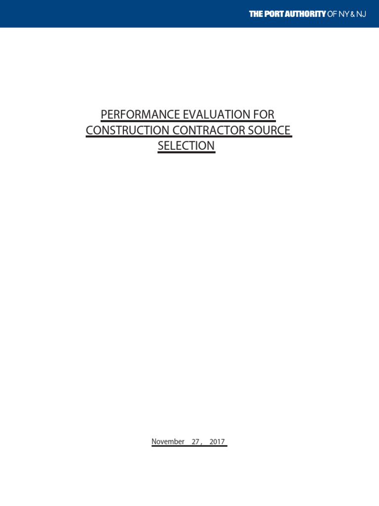 Performance Evaluation Construction | PDF | Performance Appraisal | Request For Proposal