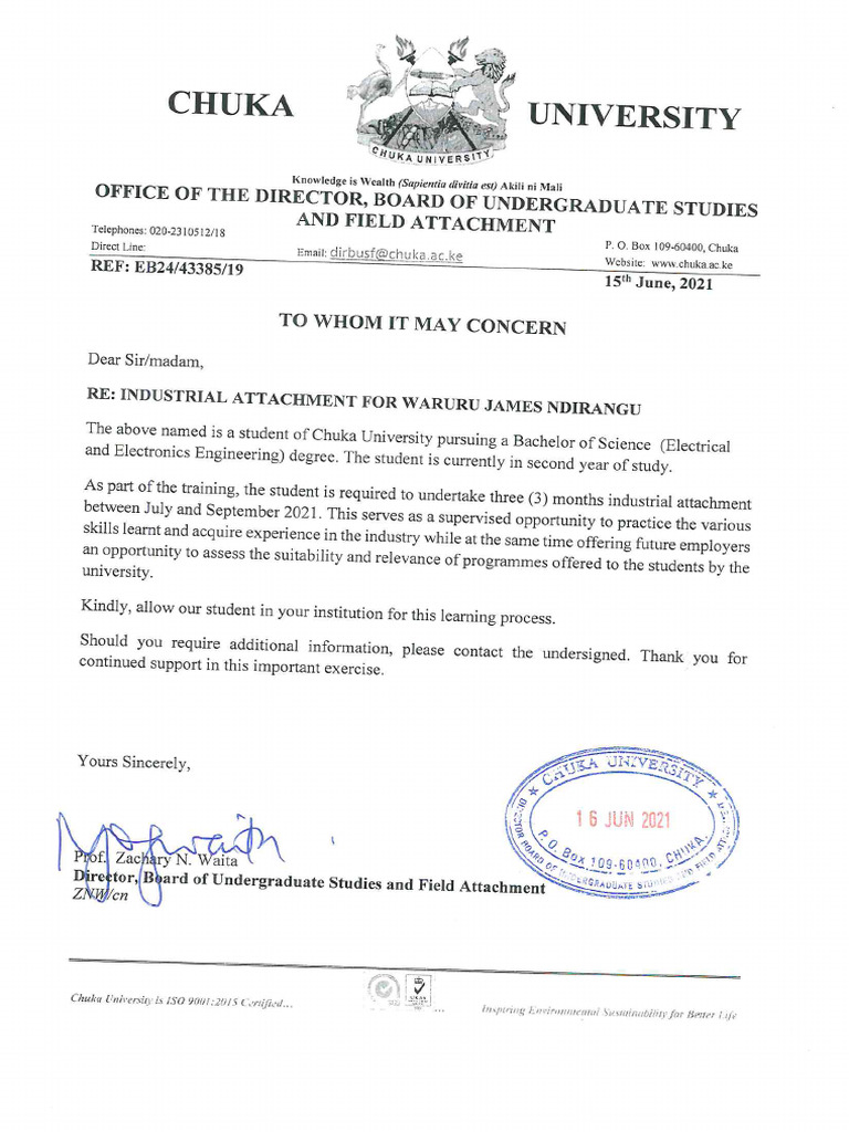 Attachment Letter | PDF