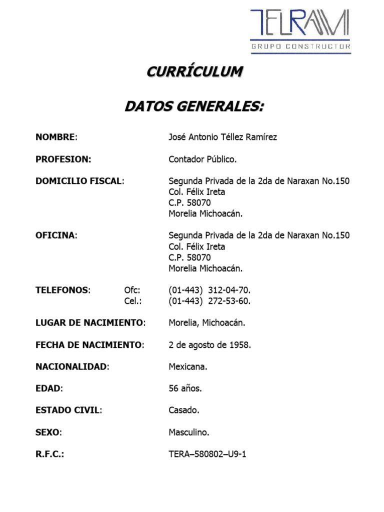 Curriculum Telram Constructora Noviembre 2016 | PDF