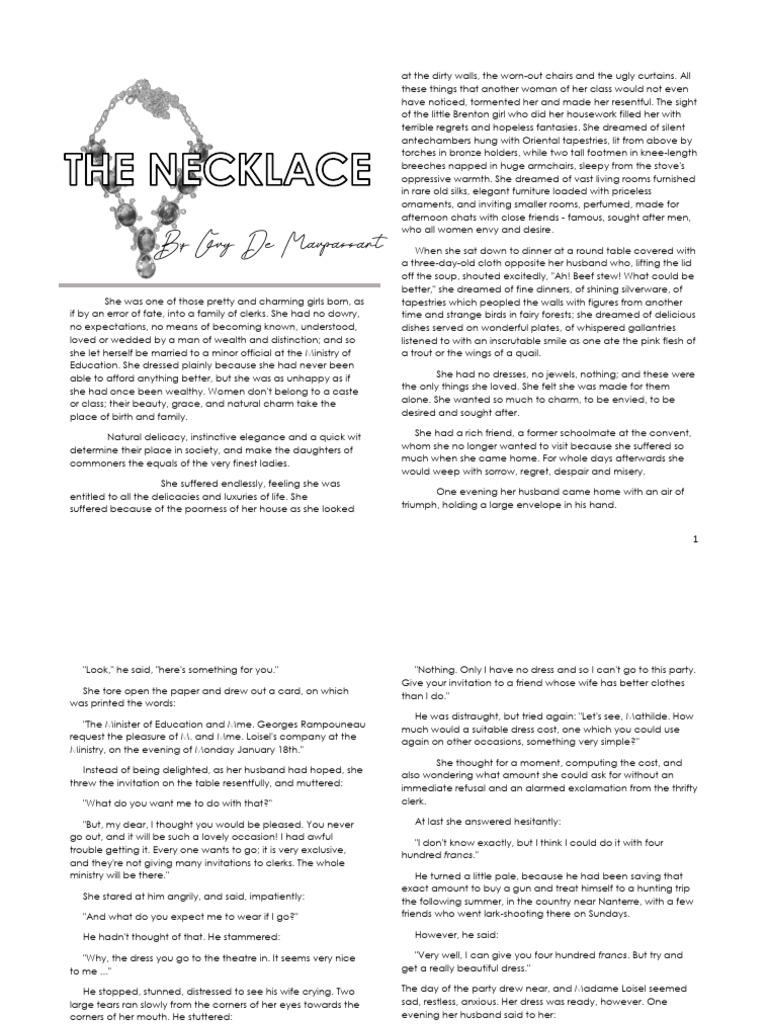 The Necklace Text | PDF