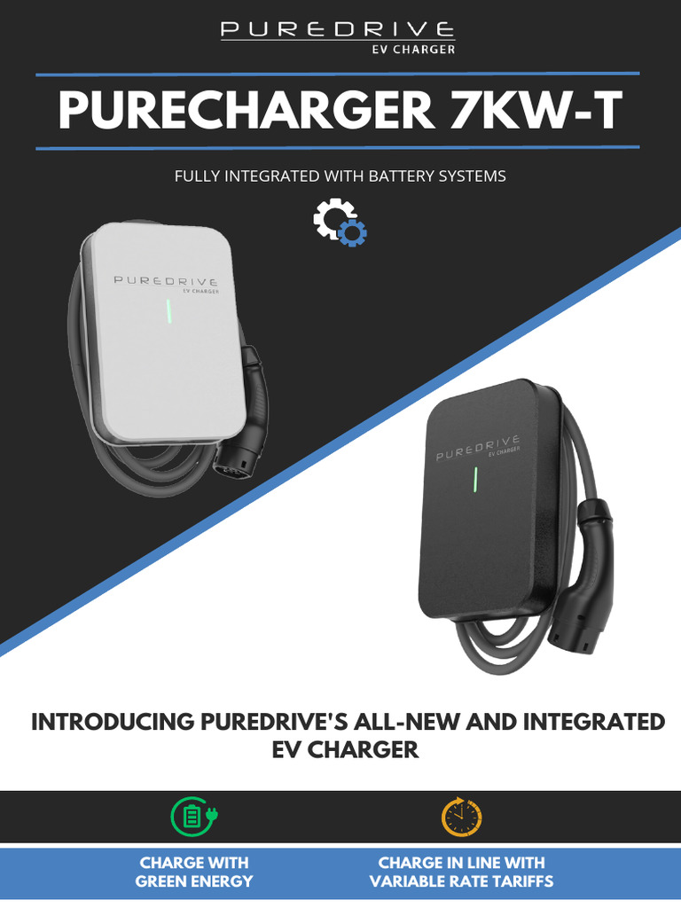 Pure Ev Charger 7KW-T Flyer | PDF | Battery Charger | Electrification