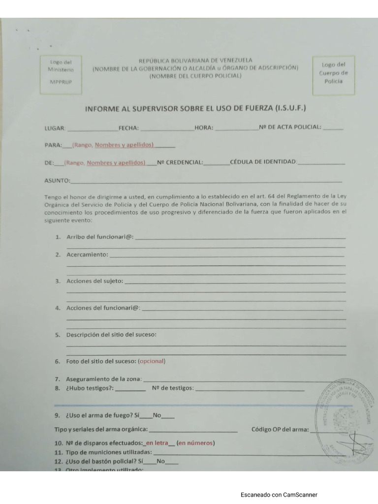 informe ISUF 1 | PDF