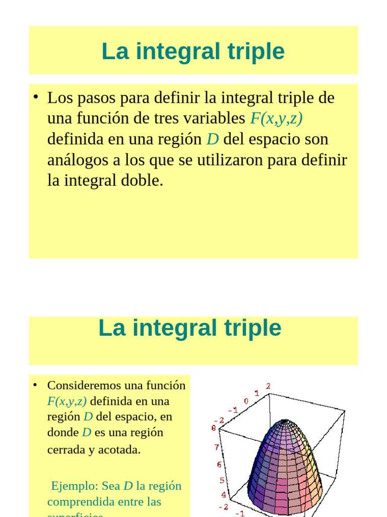 La Integral Triple | PDF | Integral | Funciones y mapeos