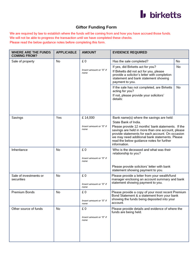 Source of Funds Verification Guide | PDF | Banks | Pension