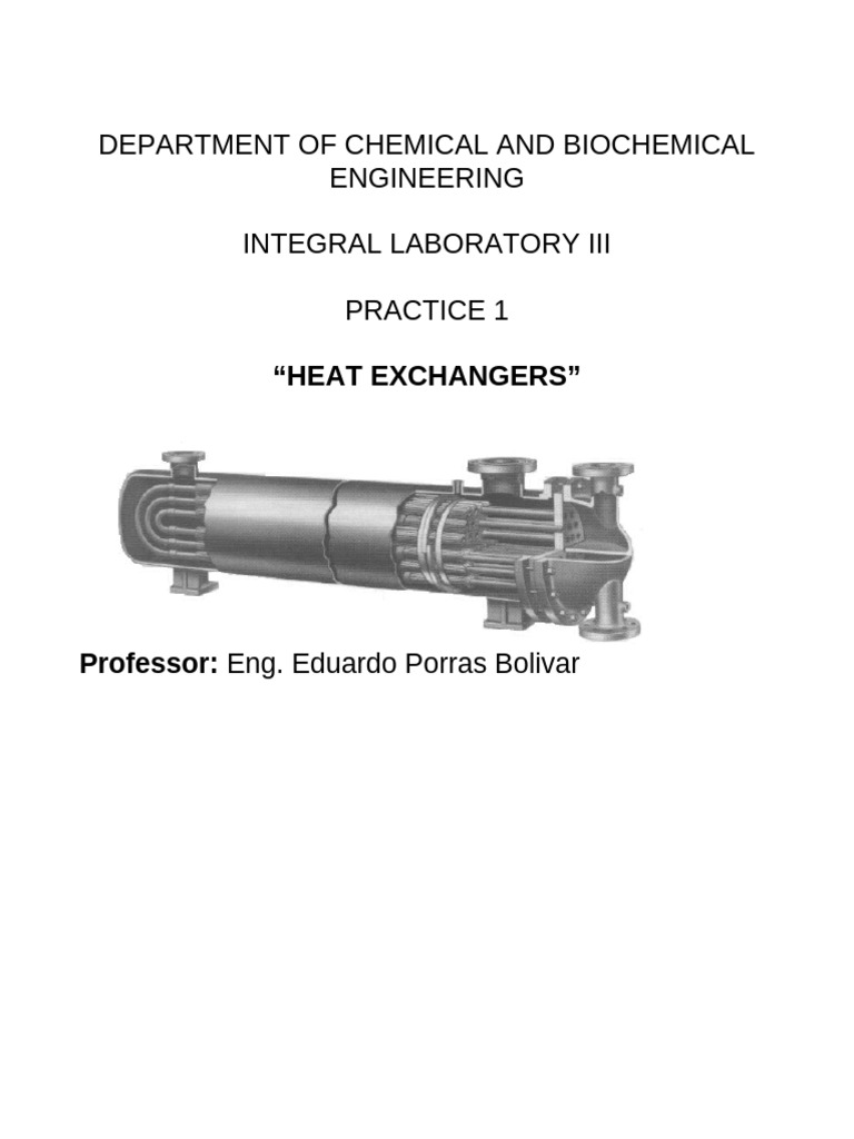 Practice 1 Heat Exchangers | PDF | Heat Exchanger | Heat Transfer