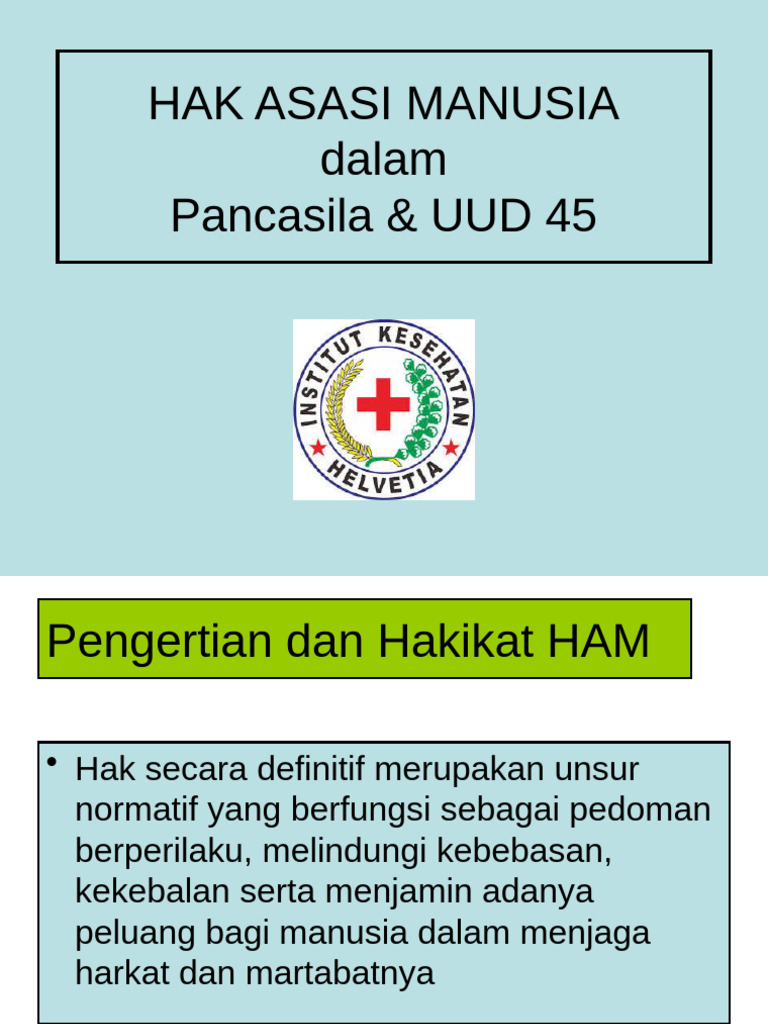 10..Hak Asasi Manusia Dlm Pancasila Dan Uud 45 | PDF