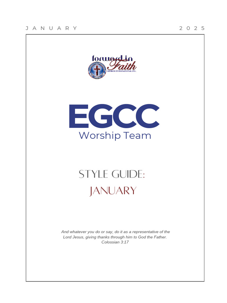 Music Egcc Style Guide 2025 PDF | PDF