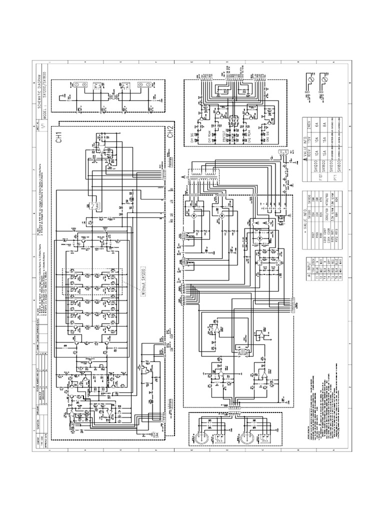 Samson SX1200 SX1800 Pwr Schematics | PDF