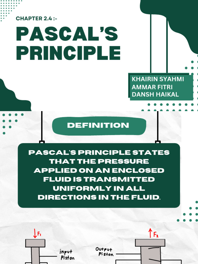 Pascal's Principle PDF | PDF