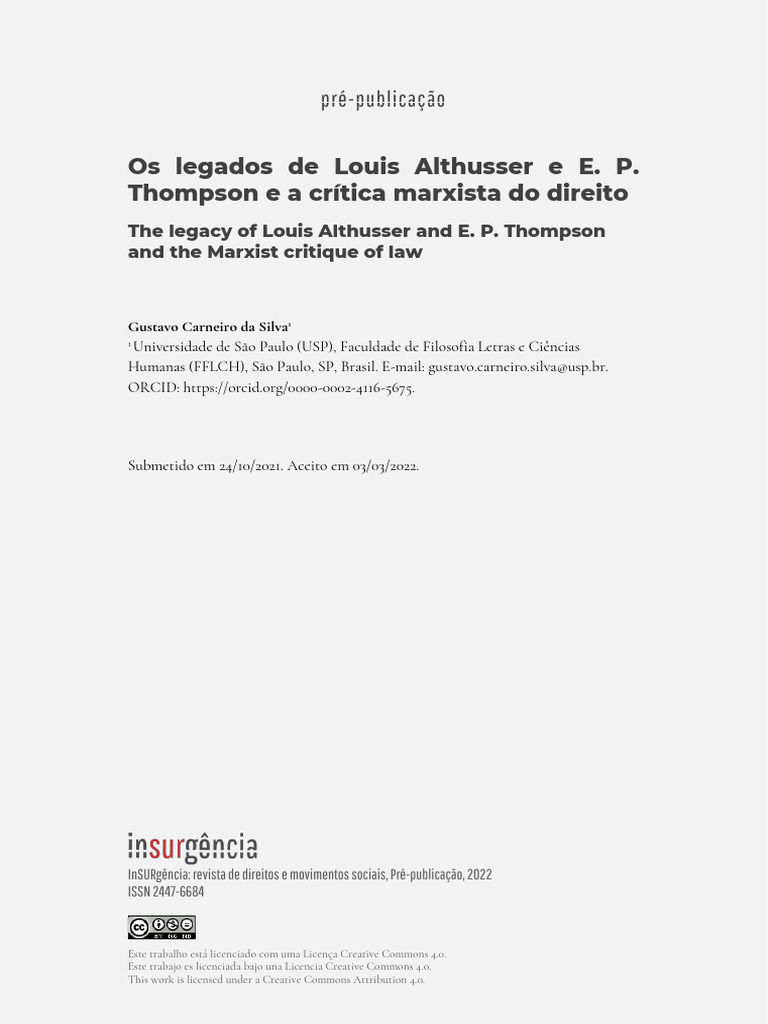 1 Carneiro Da Silva - Os Legados de Louis Althusser | PDF | Ideologias | Louis Althusser