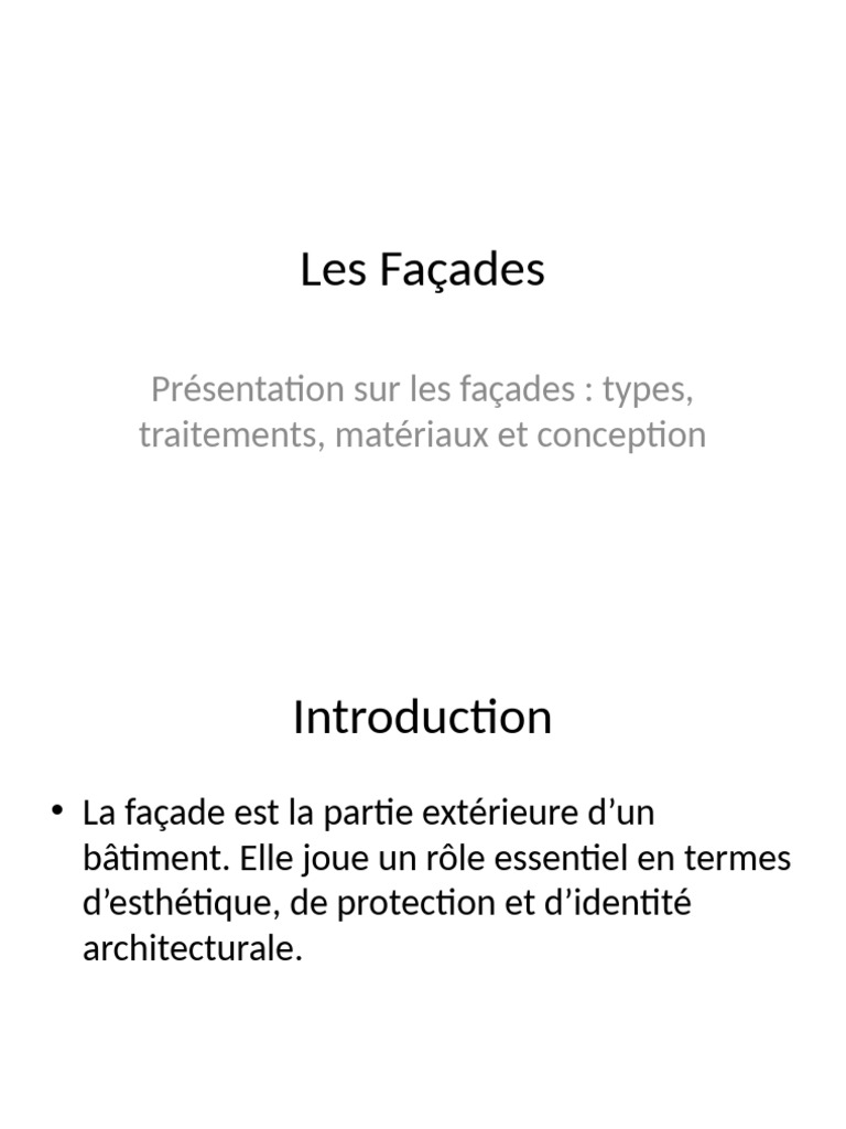 Types et Conception des Façades | PDF