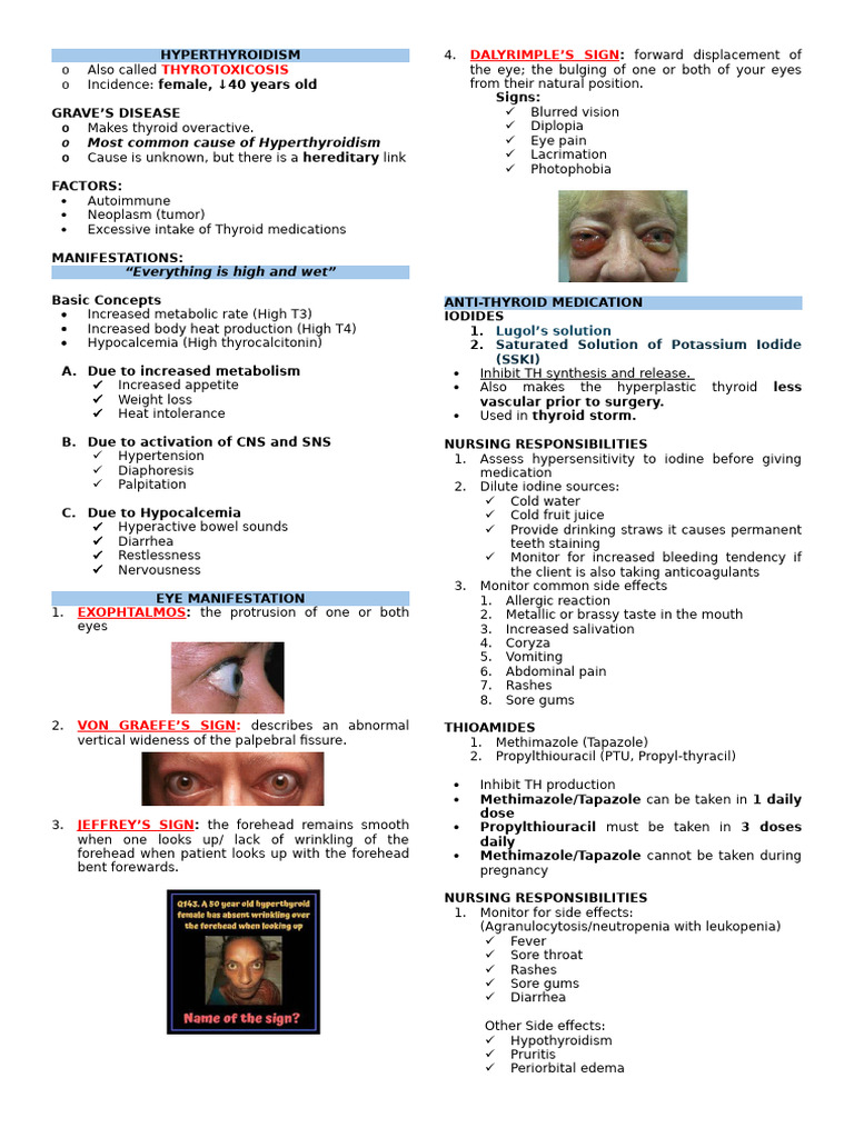 HYPERTHYROIDISM | PDF | Hyperthyroidism | Medical Specialties