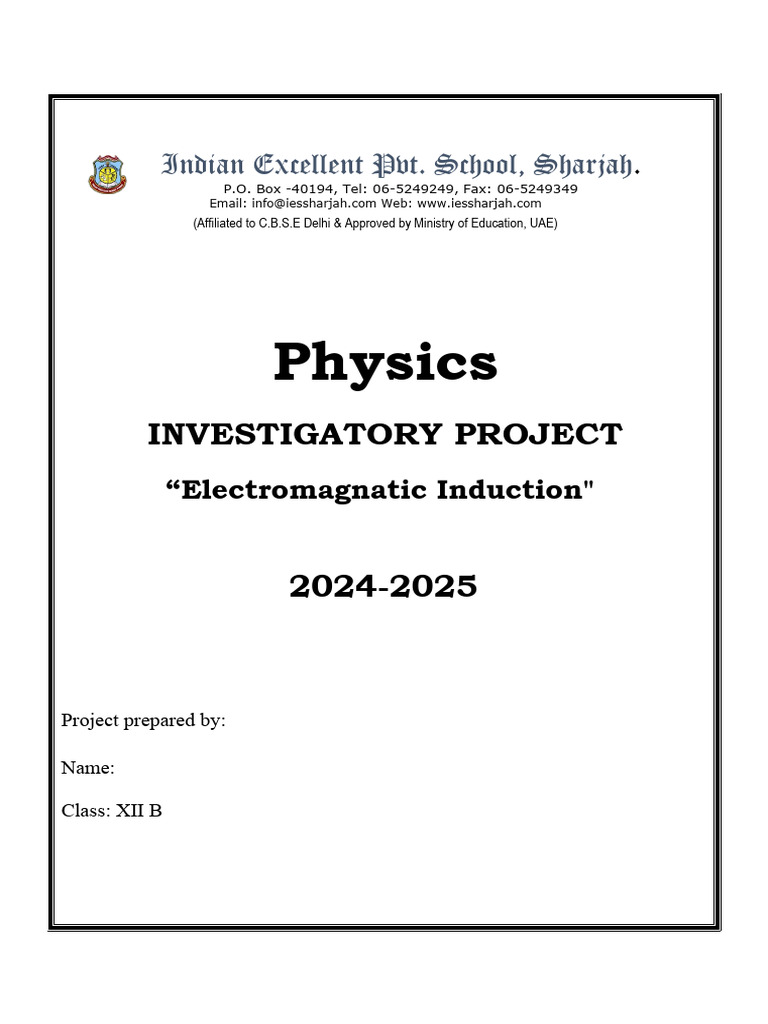 PHY PROJECT REPORT FINAL 2025 New | PDF