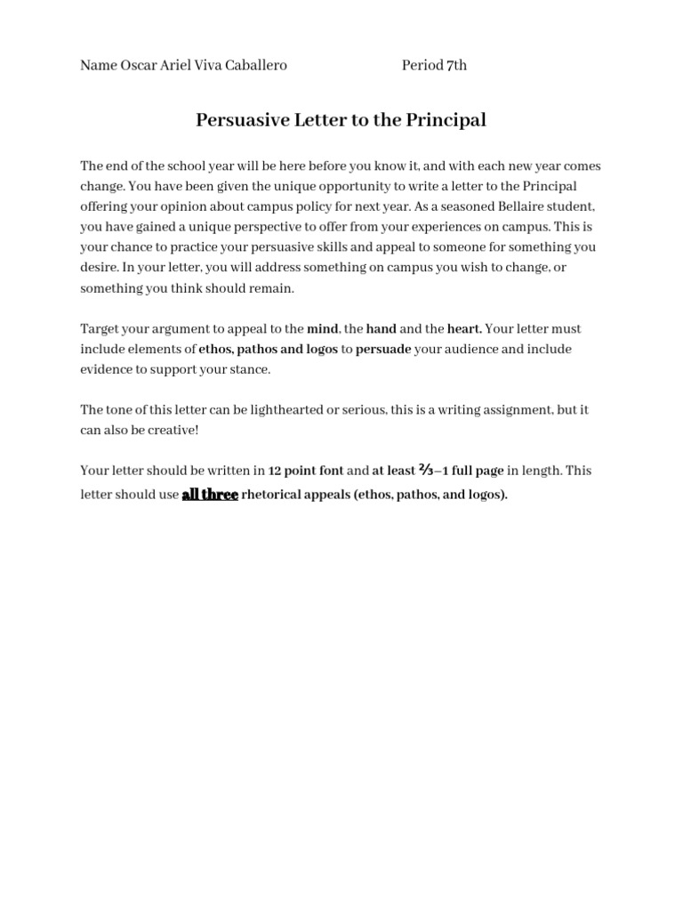 Persuasive Letter for Headphone Policy | PDF | Behavioural Sciences ...
