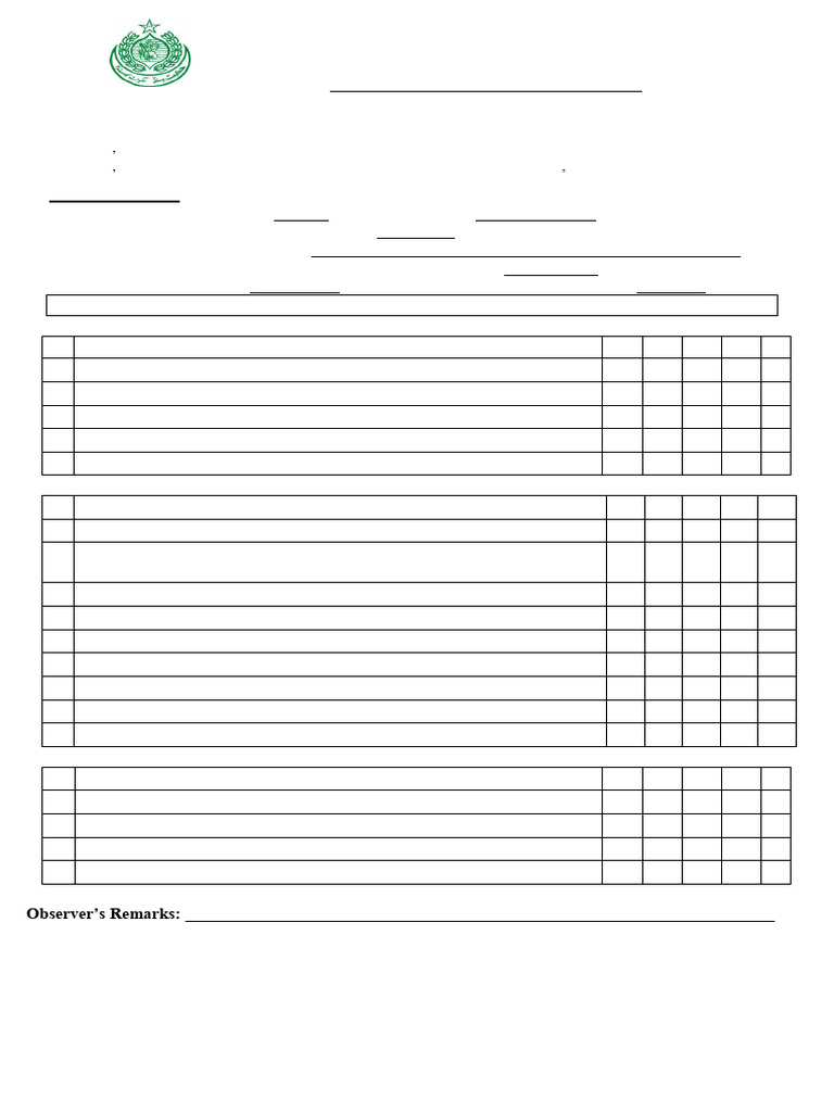 Class Observations Central LF - 2022-2023 | PDF | Teachers | Classroom