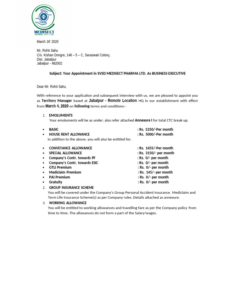 Appointment Letter - Rohit Sahu | PDF | Justice | Crime & Violence Appointment Letter - Rohit Sahu | PDF | Justice | Crime & Violence