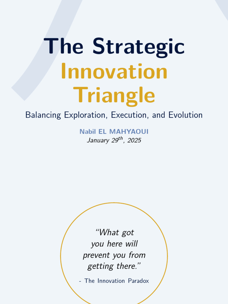 The Strategic Innovation Triangle 1738156630 | PDF | Innovation ...