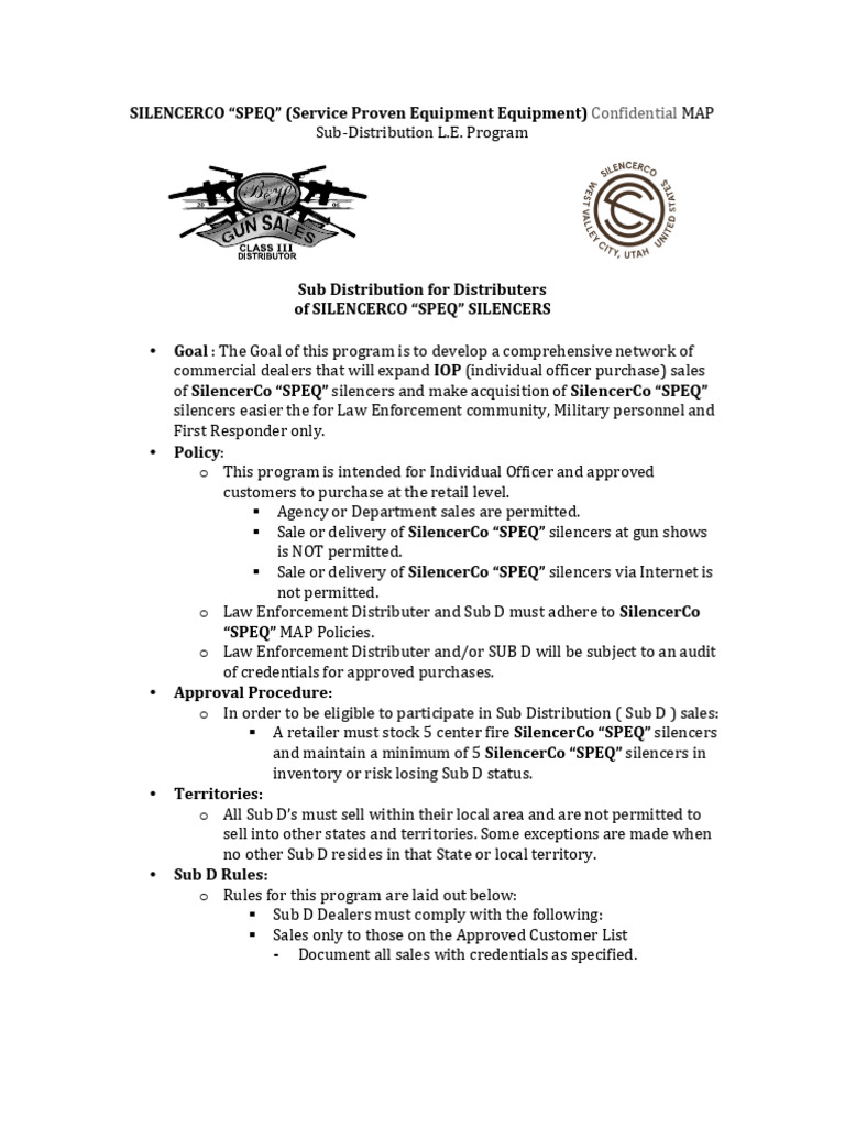 SILENCERCO Confidential MAP Sub | PDF | Business