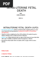 Intrauterine Fetal Death Overview | PDF | Childbirth | Fetus