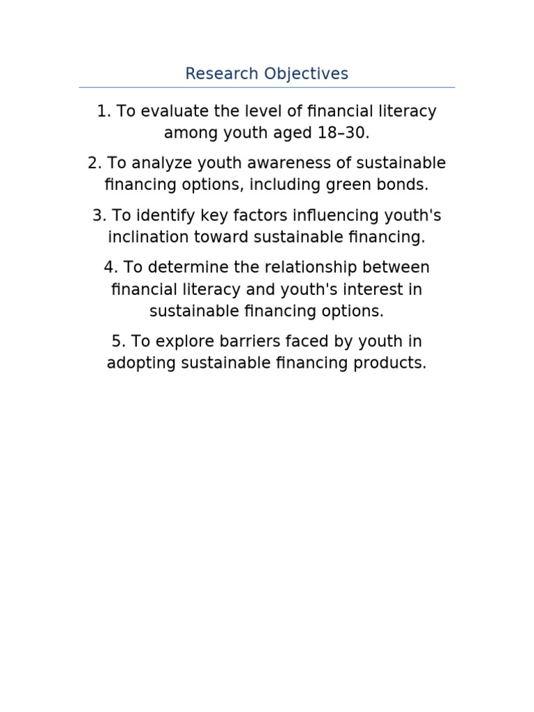 Research Objectives | PDF
