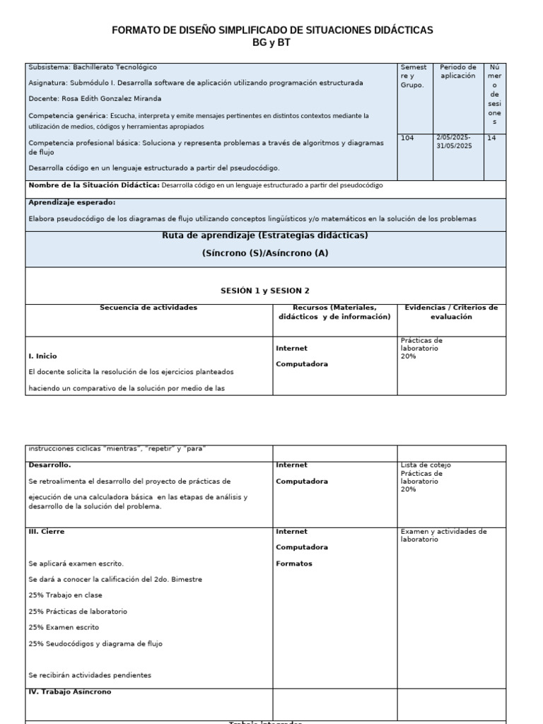 Diseño de Situaciones Didácticas en Programación | PDF | Programación de computadoras | Informática