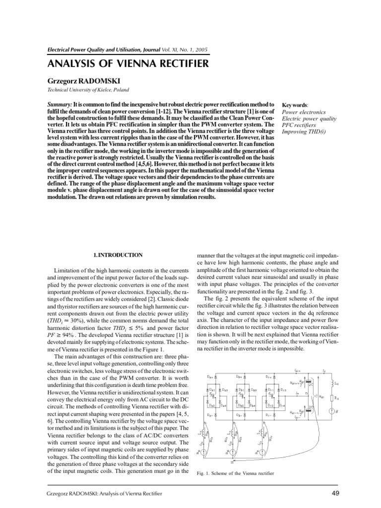 Analysis Vienna Rectifier | PDF | Rectifier | Power Electronics
