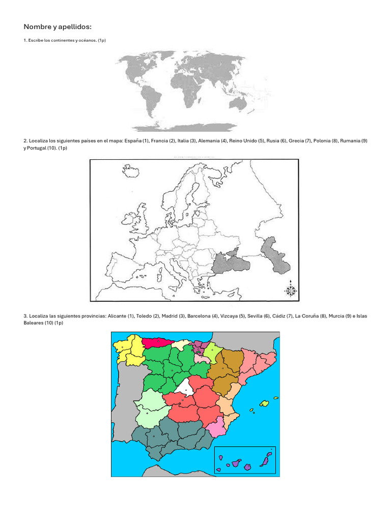 Examen Mapas | PDF
