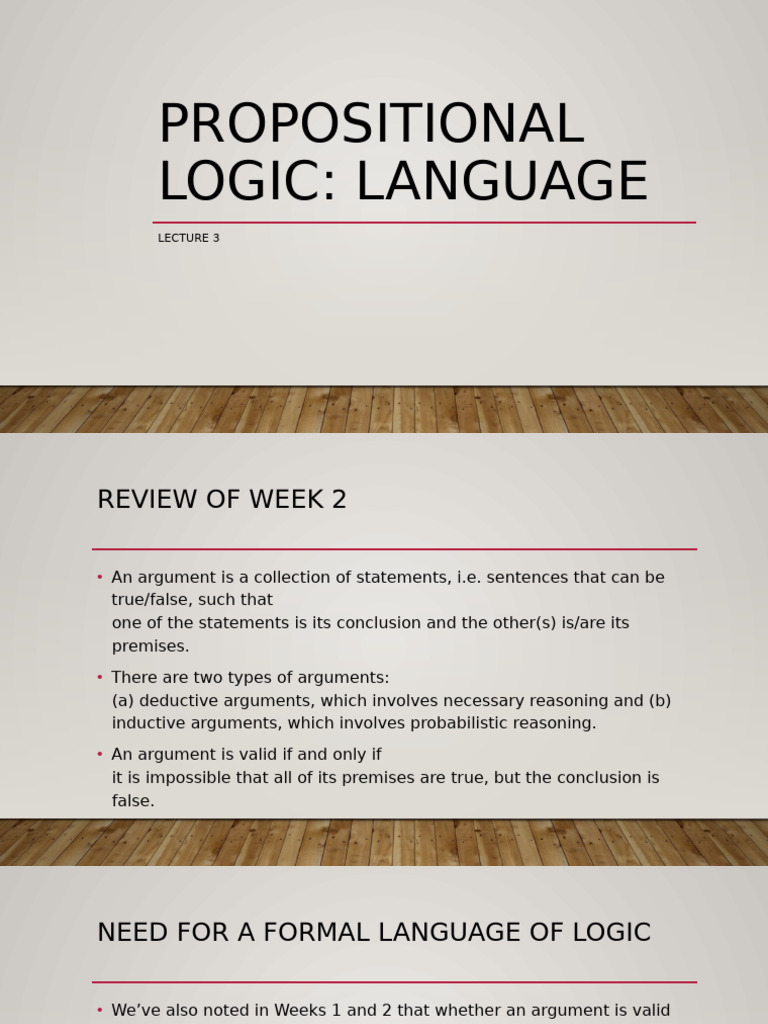 Logic week 3 | PDF | Argument | Logic