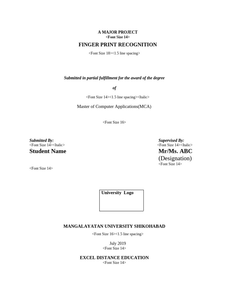 Project Report Format | PDF | Computer Science | Computing