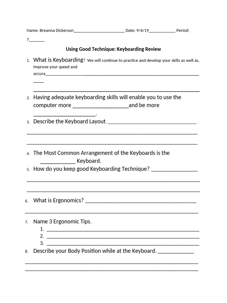 Using Technique PPTX Review Questions | PDF | Computer Keyboard ...