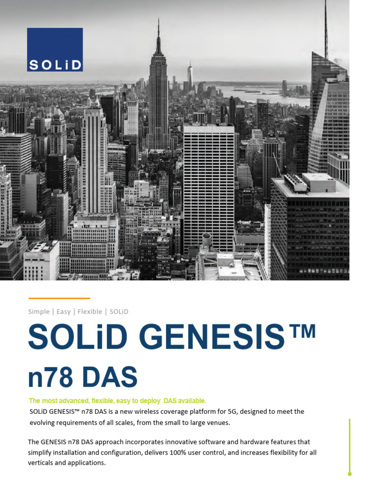 (Brochure) SOLiD GENESIS n78 DAS 20210528 | PDF | Network Topology ...