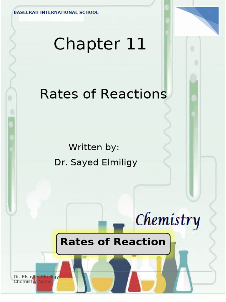 Chemistry Reaction Rates Guide | PDF