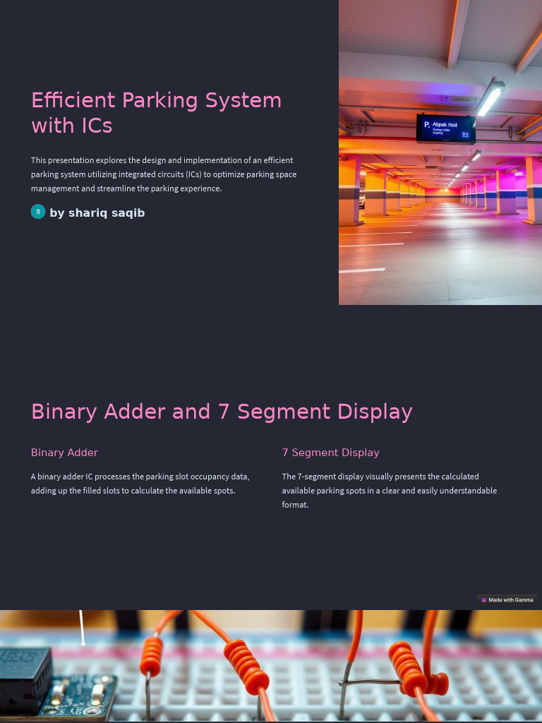 DLD Lab Presenatation New One | PDF | Parking | Power Supply