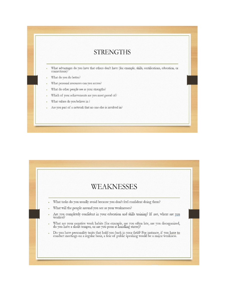 How To Find Your S.W.O.C | PDF