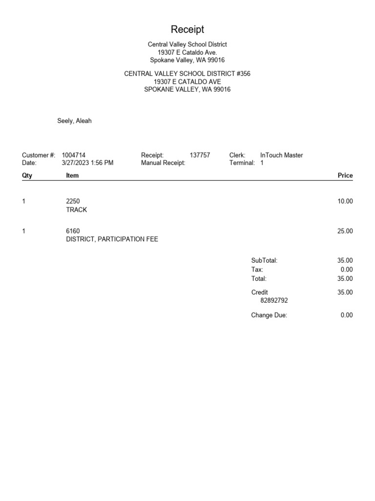 R PT Receipt | PDF