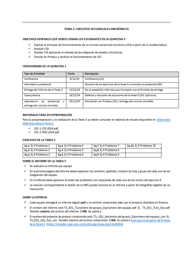 Orientaciones y Ejercicios ED1 T3ro - 2024 - Q3 | PDF | Electrónica | Diseño electronico