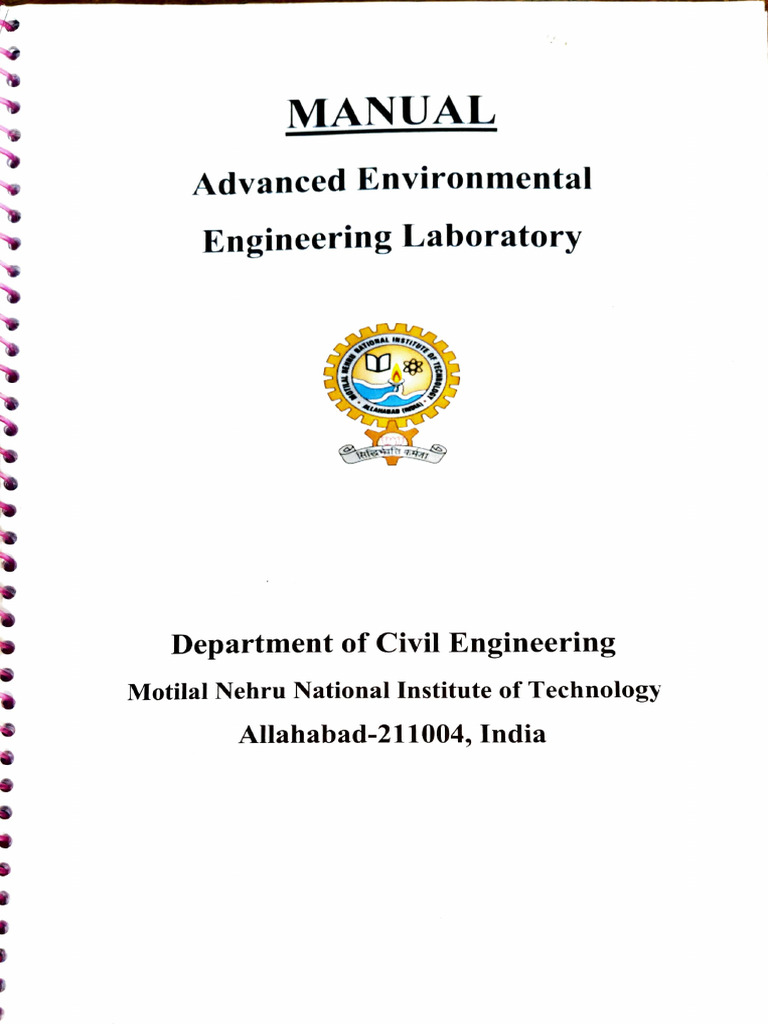 Advance Environmental engineering Lab Manual mnnit | PDF