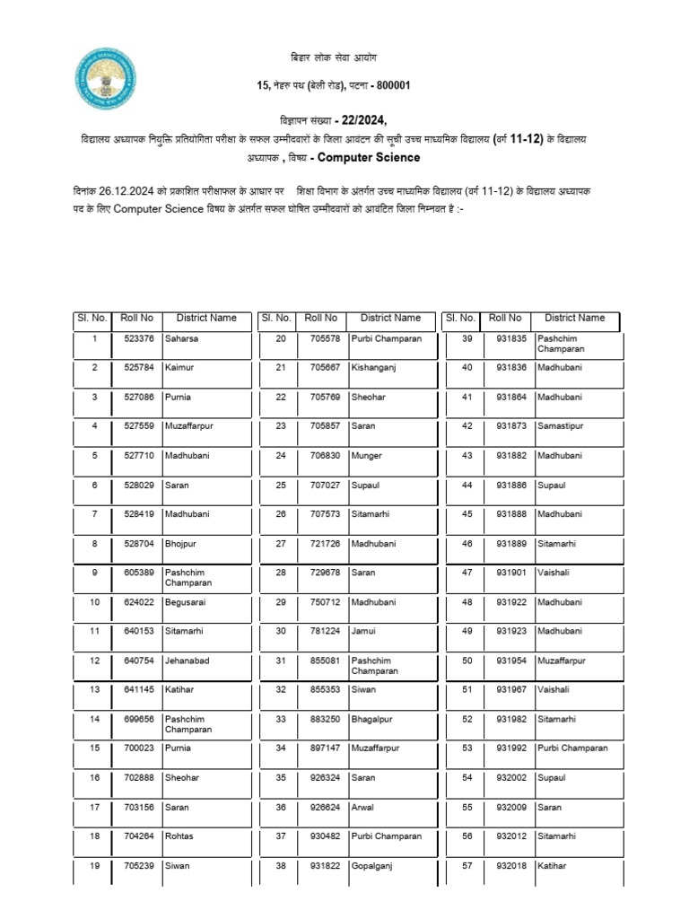 Computer Science Teacher Allocation | PDF